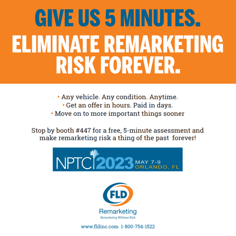 FLD TO EXHIBIT AT NPTC FOR FIRST TIME | FLD Vehicle Remarketing